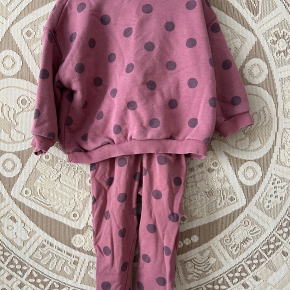 Zara | Matching Sets | Zara Kids Polka Dot Outfit Mauve And Black ...